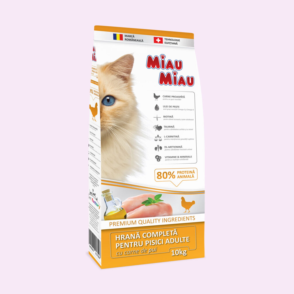 Hrana Uscată Pisici MIAU MIAU Pui 10kg - Mâncare Gustoasă